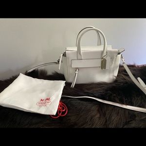 Coach | Bags | Coach Satchel White Mini Riley With Dust Bag | Poshmark